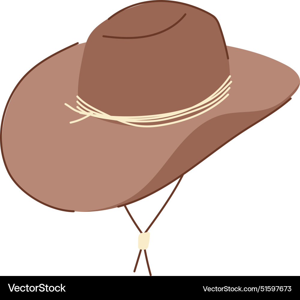 Old cowboy hat cartoon Royalty Free Vector Image