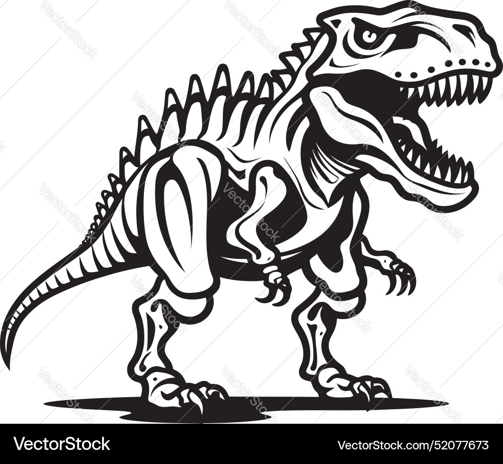 Paleontological prestige t rex icon design Vector Image