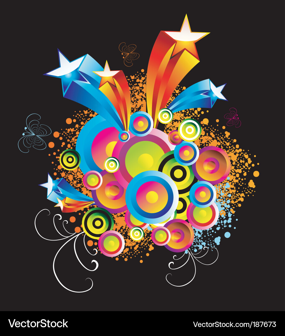 Pop collage background Royalty Free Vector Image