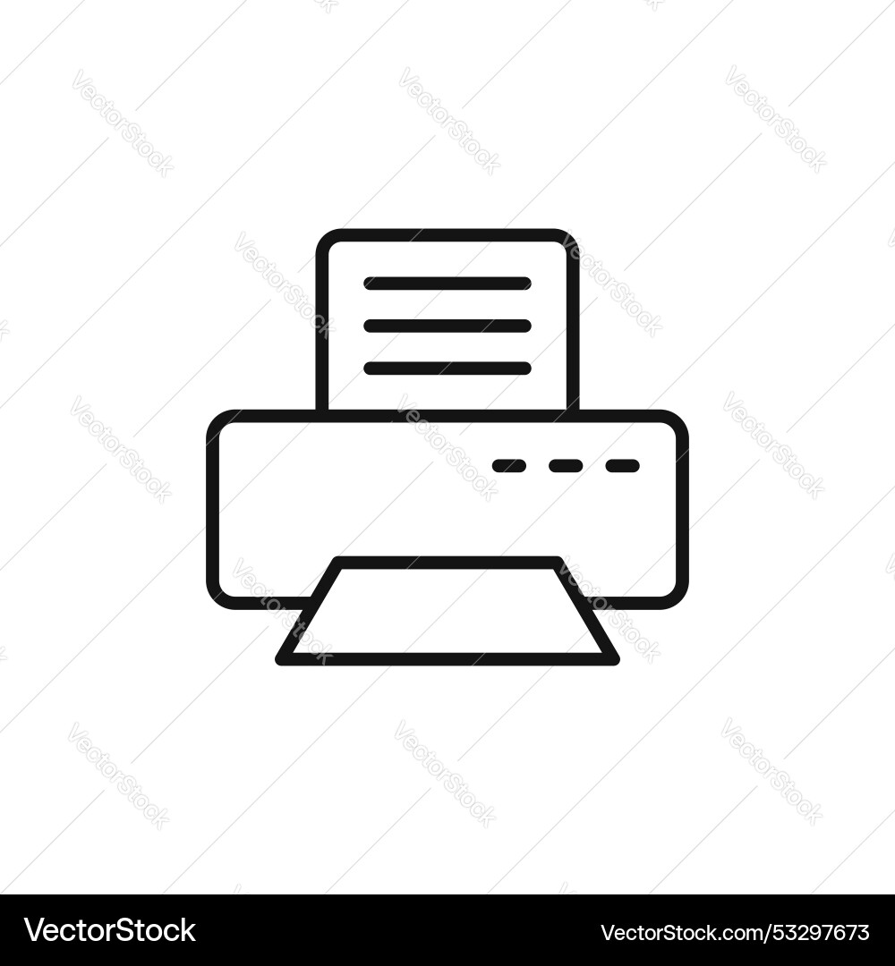 Print icon set simple office printer symbol Vector Image