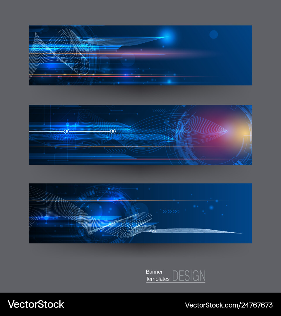 Speed and motion blur banner set Royalty Free Vector Image