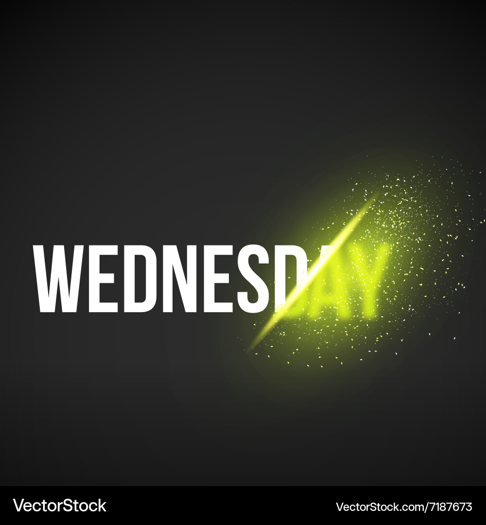Wednesday Energy Blast Royalty Free Vector Image