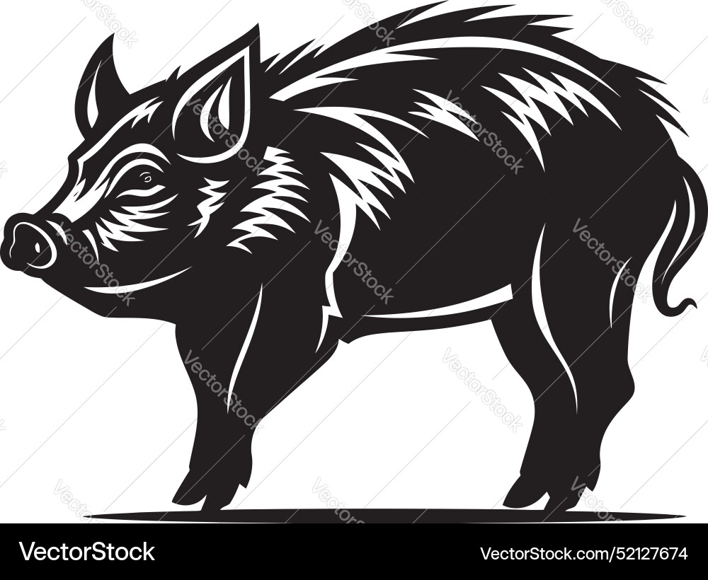 Boar battalion iconic logo graphics thunderous Vector Image