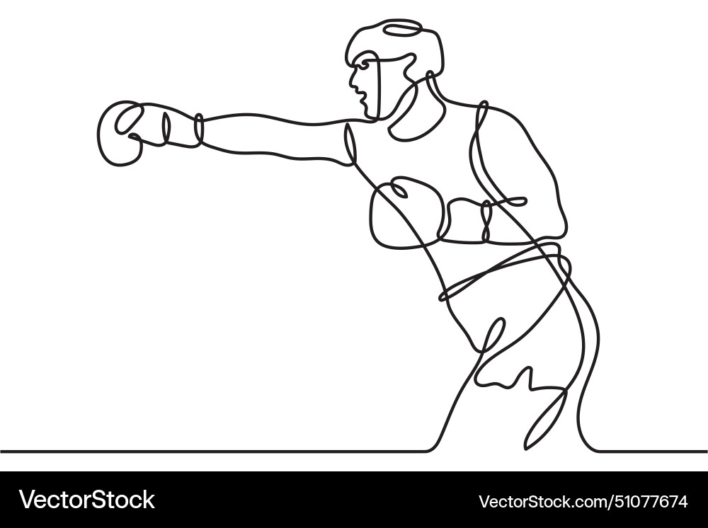 Boxer with gloves training Royalty Free Vector Image