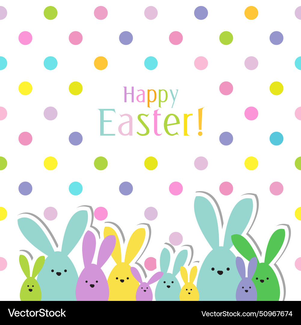 Celebration greeting easter card colorful Vector Image