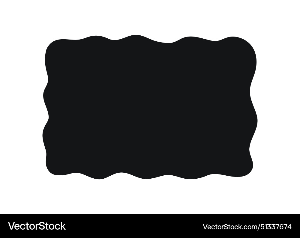 Doodle wave curve edge frame hand drawn wavy Vector Image