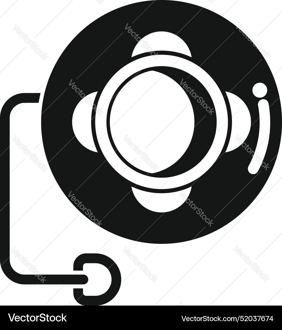 Electric cable roll icon extension cord reel Vector Image