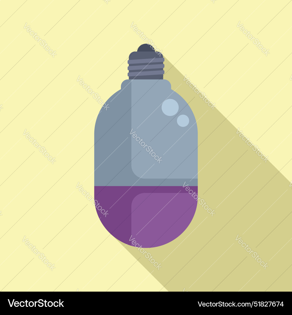 Glass bottle containing violet liquid is standing Vector Image