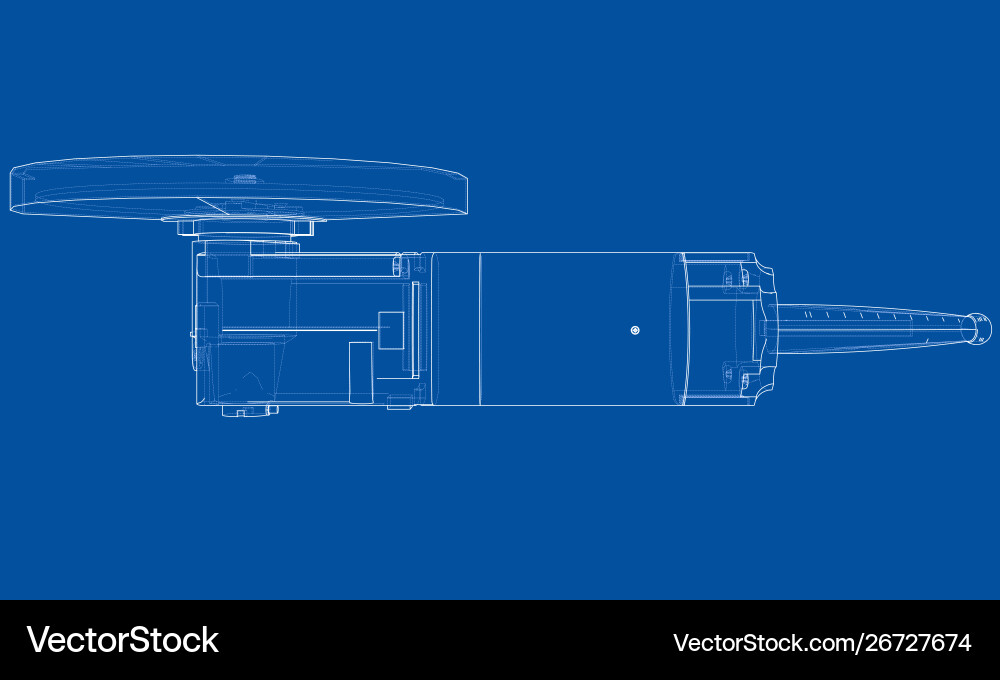 Outline electric angle grinder Royalty Free Vector Image