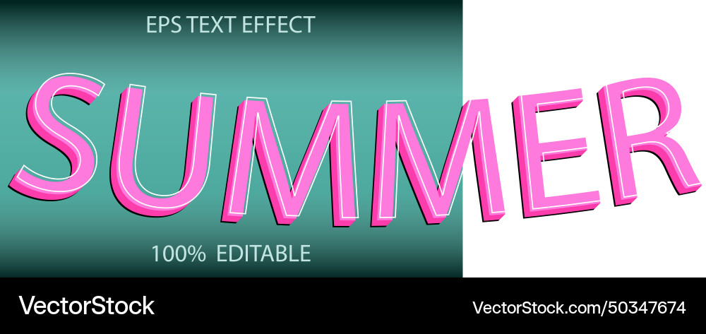 Summer text effect Royalty Free Vector Image - VectorStock