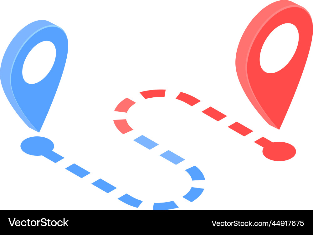 Delivery logistics route composition Royalty Free Vector