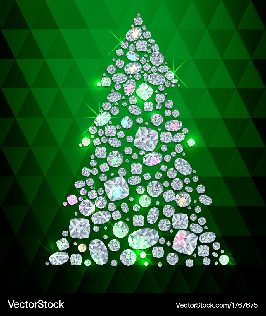 Diamond tree Royalty Free Vector Image - VectorStock