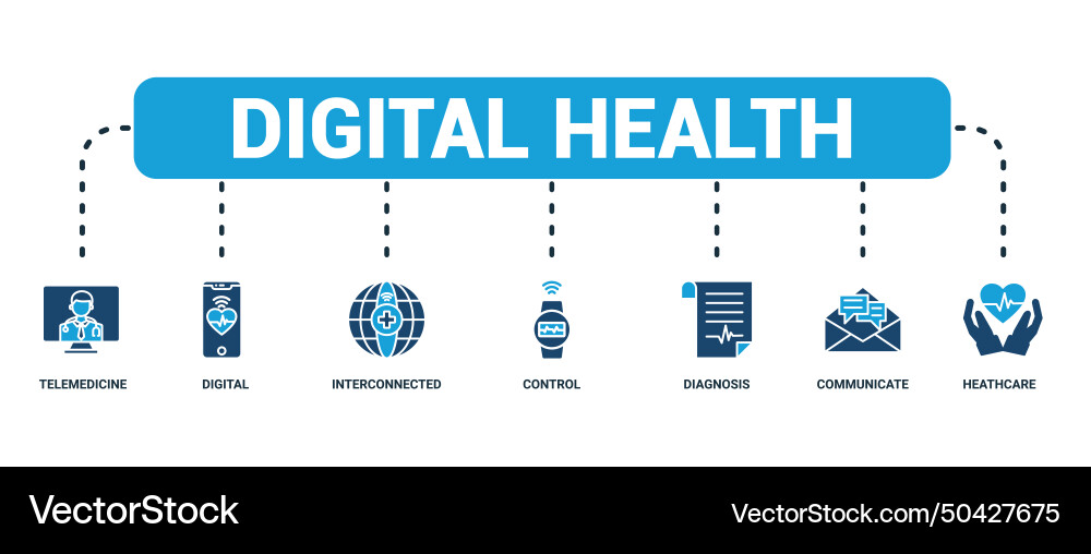 Digital health Royalty Free Vector Image - VectorStock