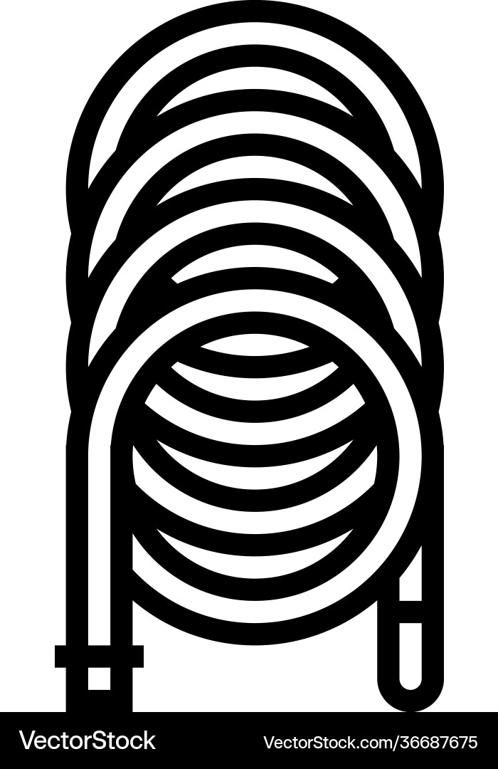 Hose pipe air compressor line icon Royalty Free Vector Image