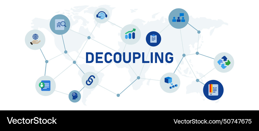 Icon decoupling separated business corporate Vector Image