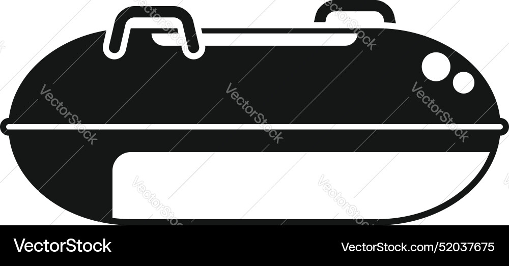 Inflatable rafting boat for river tubing icon Vector Image