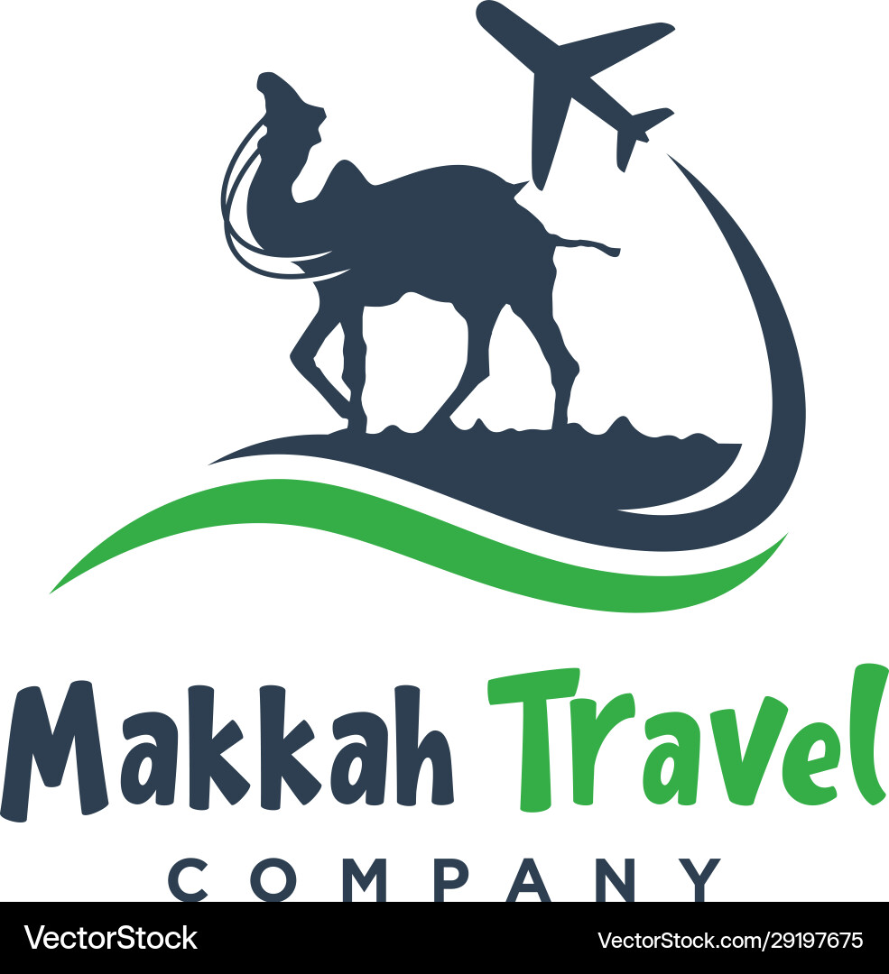 Logo design trip to saudi arabia Royalty Free Vector Image