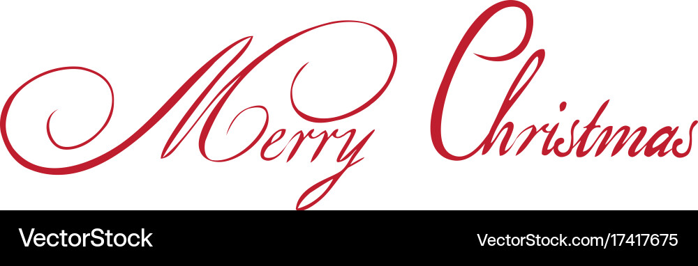 Merry christmas text Royalty Free Vector Image