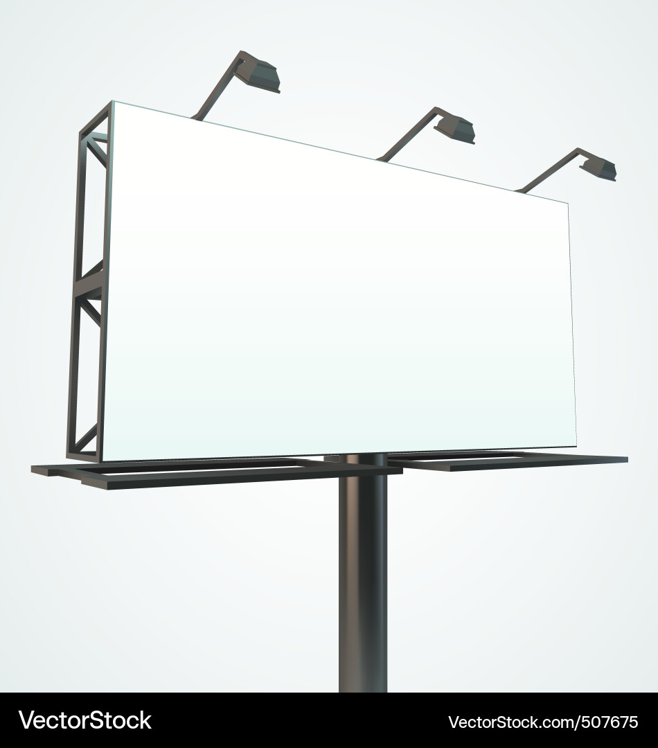 Outdoor blank billboard Royalty Free Vector Image