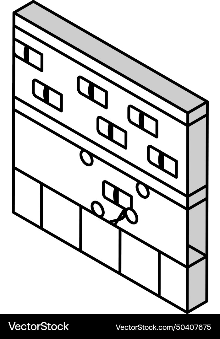 Pit lane vehicle speed auto isometric icon Vector Image