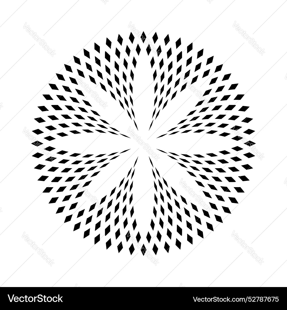 Radial circle pattern Royalty Free Vector Image
