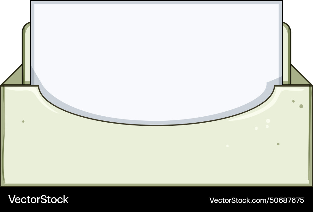 Stand business card holder cartoon Royalty Free Vector Image