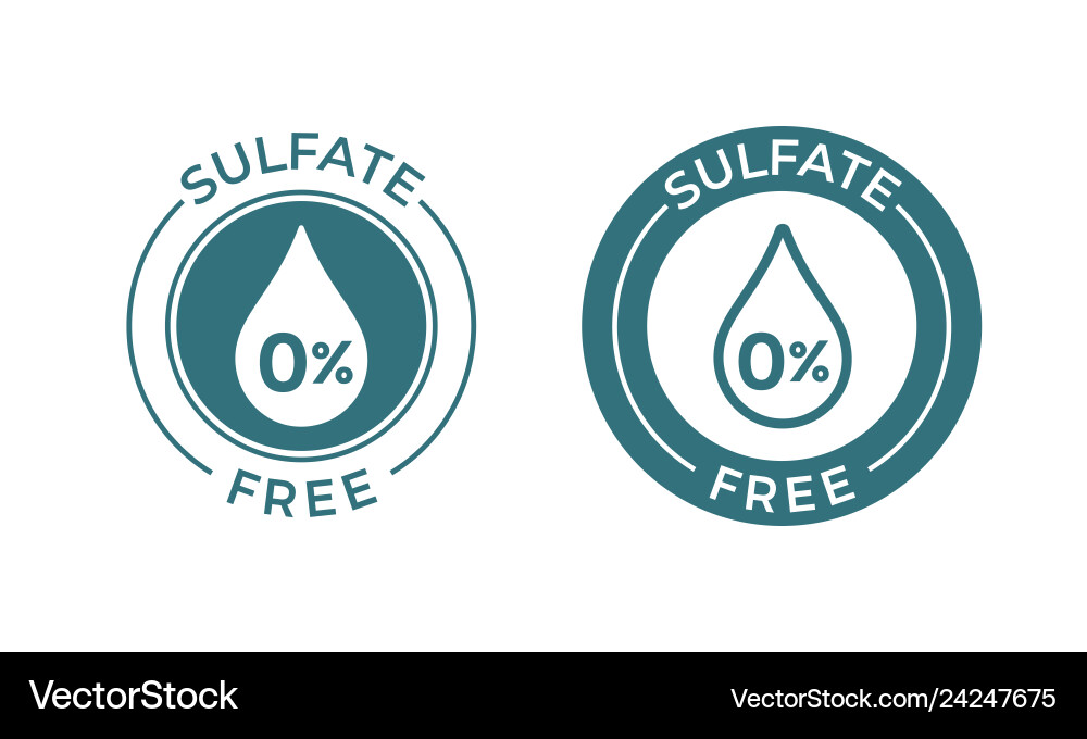 Sulfate free icon sodium and product Royalty Free Vector