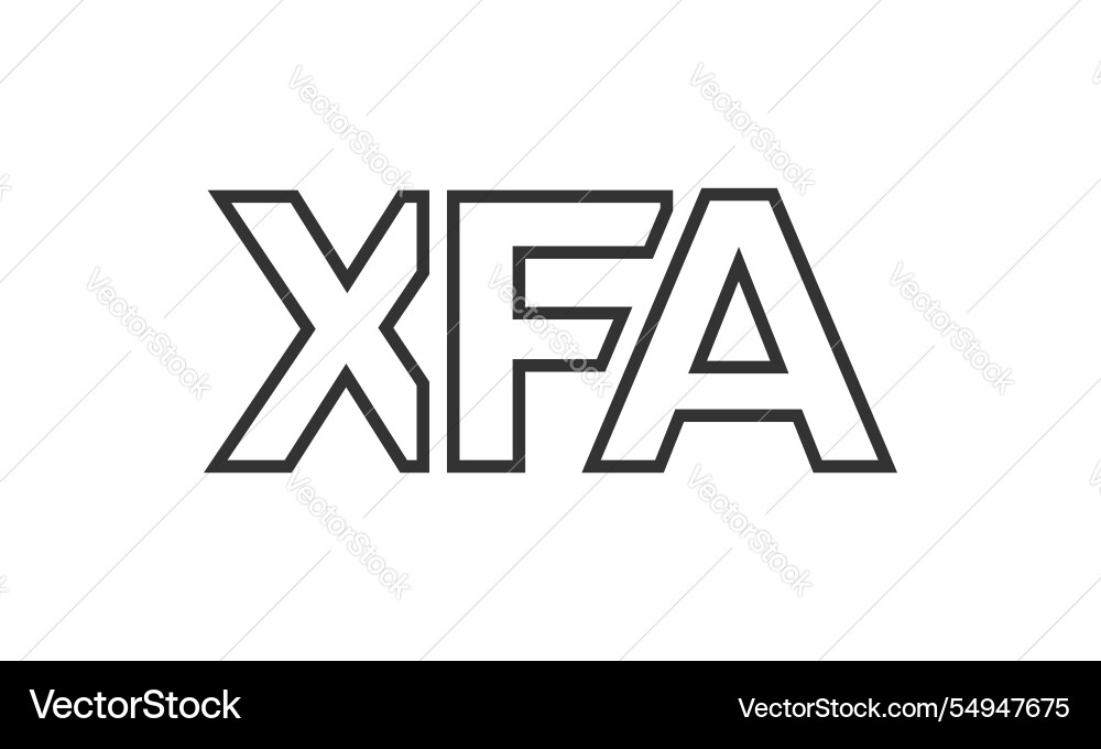 Xfa Logo-Design-Template mit starker und moderner Vektorbild