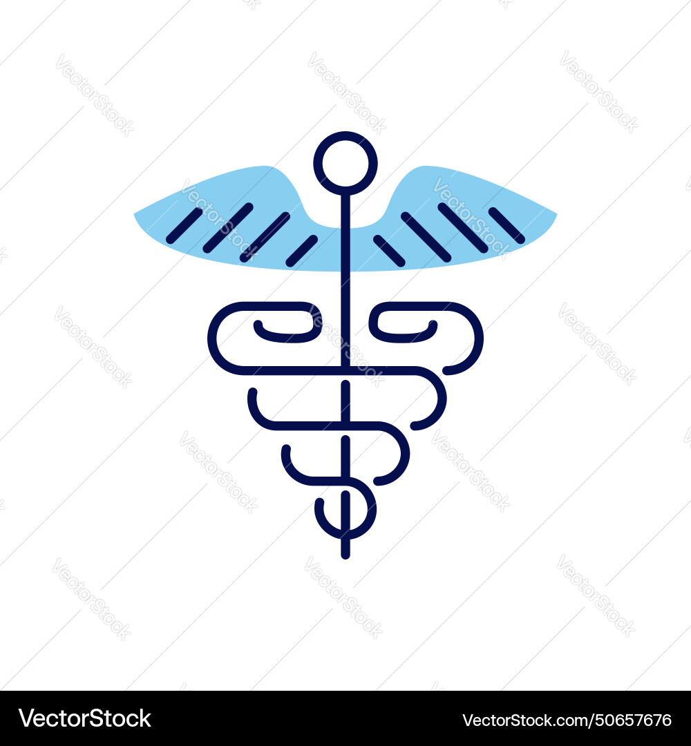 Caduceus related icon Royalty Free Vector Image