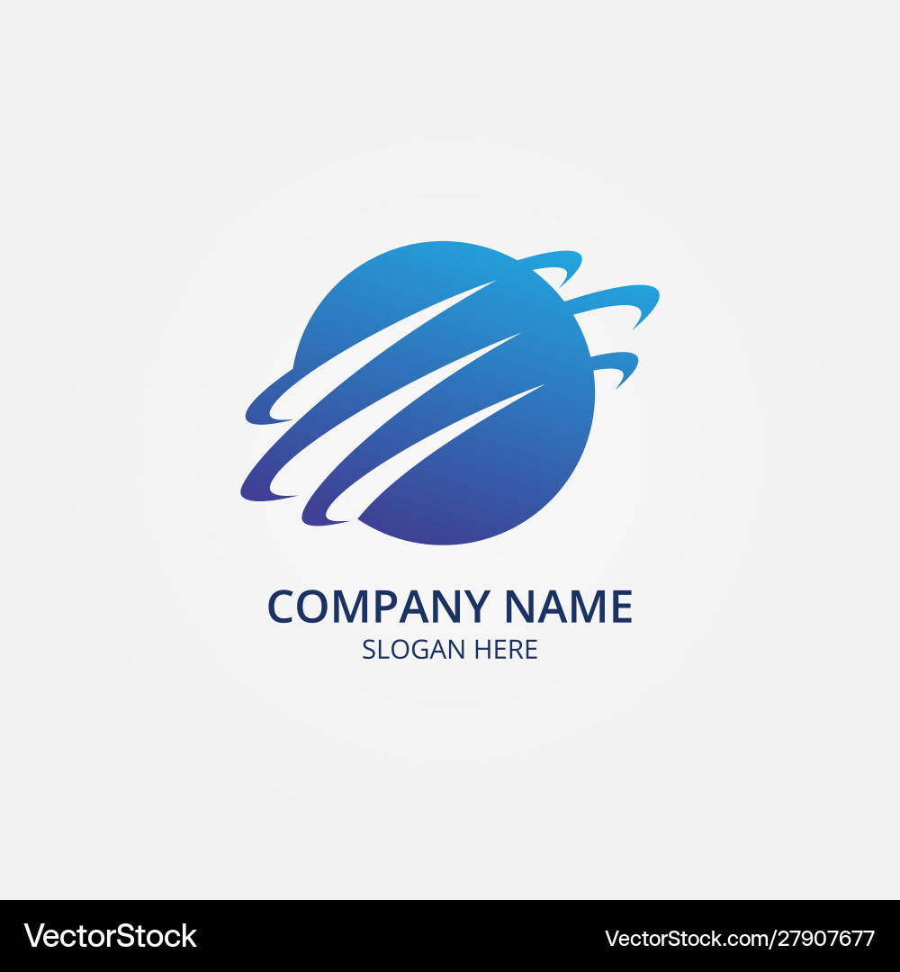 Abstract world company logo design Royalty Free Vector Image