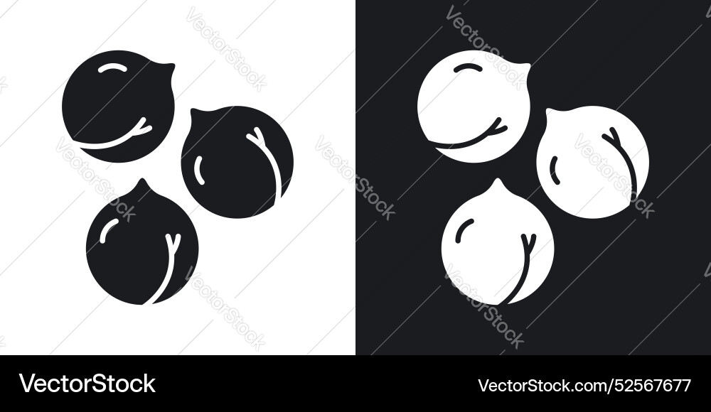 Chickpeas hummus icon set on white background Vector Image