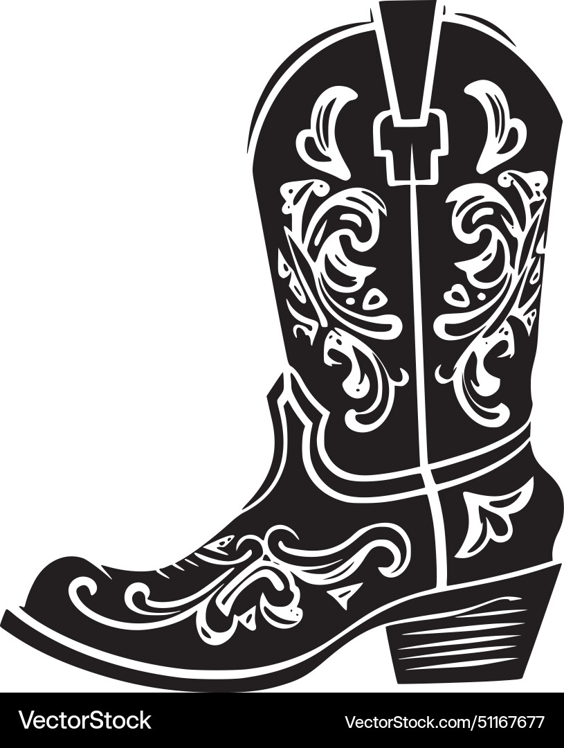 Cowboy boot - high quality logo - ideal for Vector Image