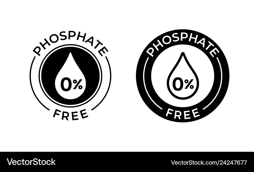 Phosphate Free Product Label Royalty Free Vector Image