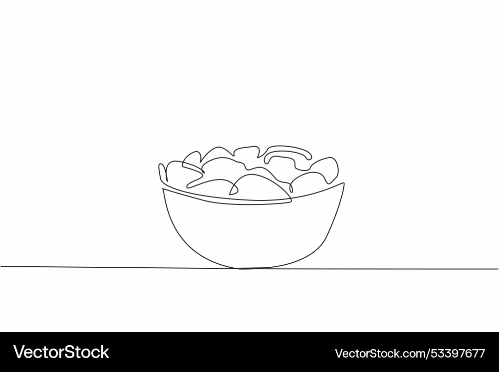 Single one line drawing delicious crispy potato Vector Image