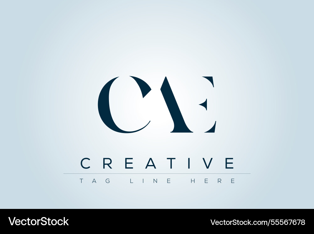 Cae abstract letter logo Royalty Free Vector Image