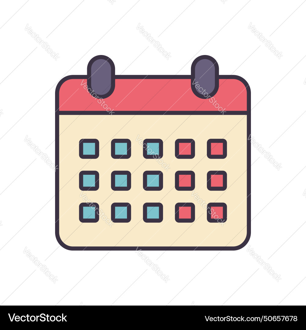 Calendar related icon Royalty Free Vector Image