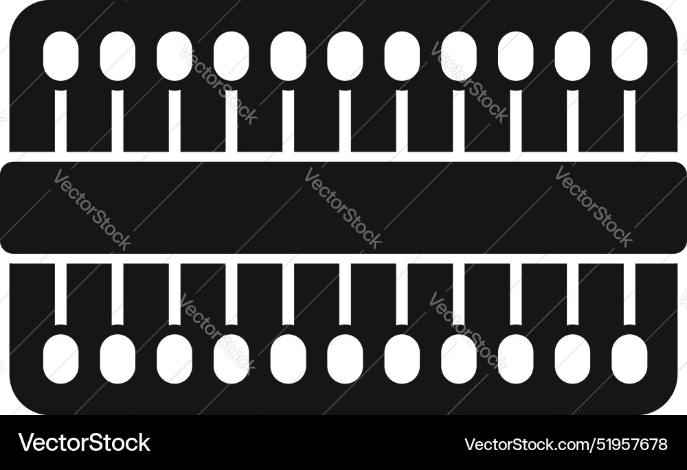 Contraceptive pill blister pack containing daily Vector Image