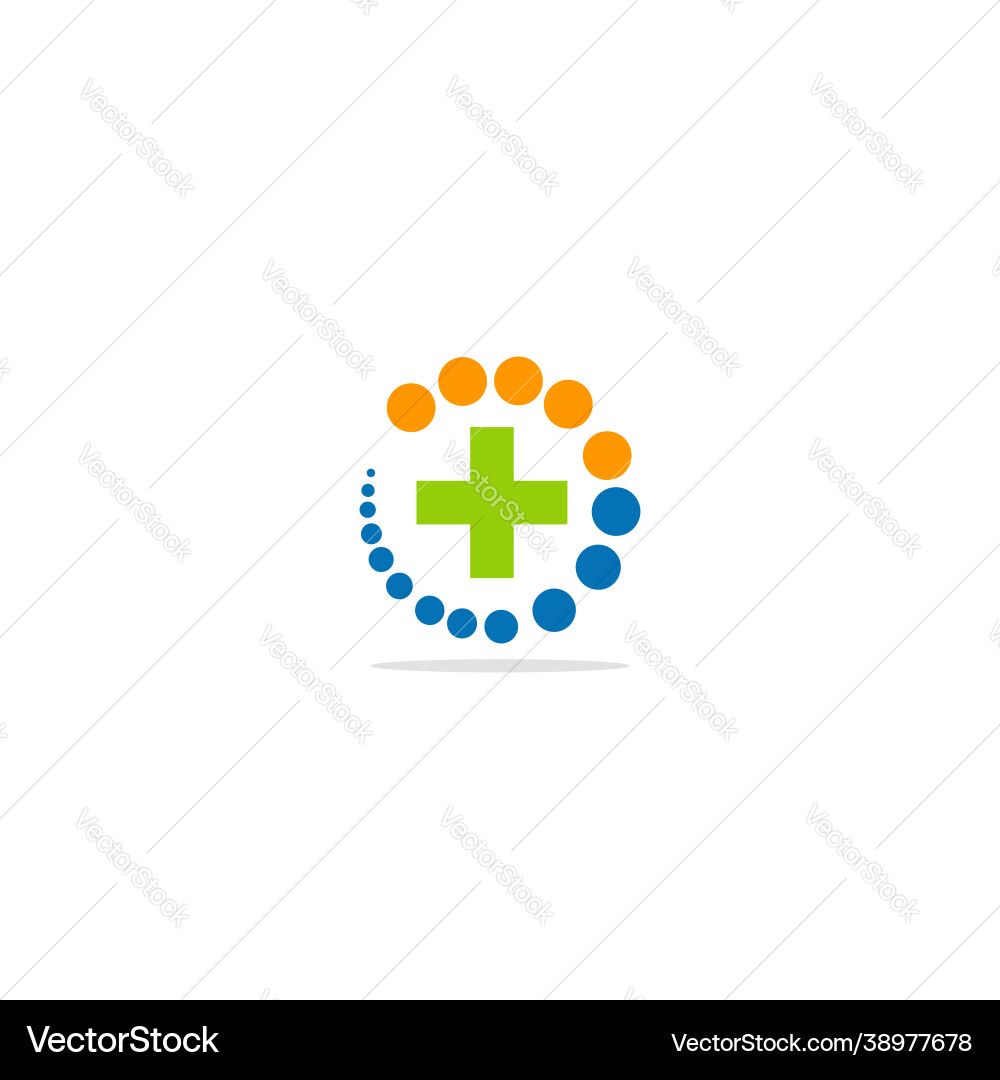 Cross sign hospital logo Royalty Free Vector Image