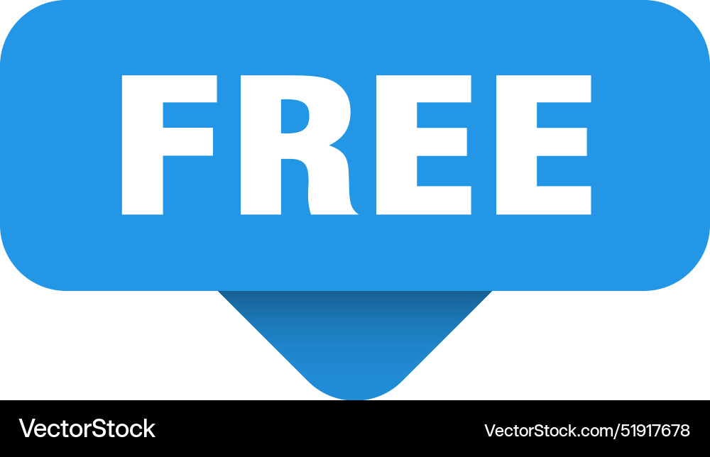 Free sticker free sign on transparent background Vector Image