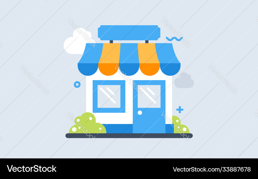 Storefront Icon - Retail Shop Royalty Free Vector Image