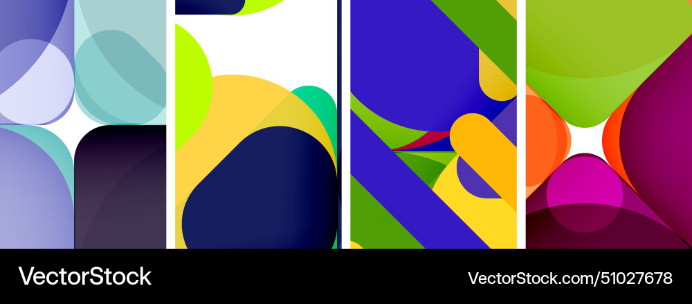 Vibrant colors mix in a digital collage Royalty Free Vector