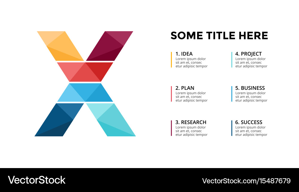 Alphabet Infografik Präsentation Folie Lizenzfreier Vektor