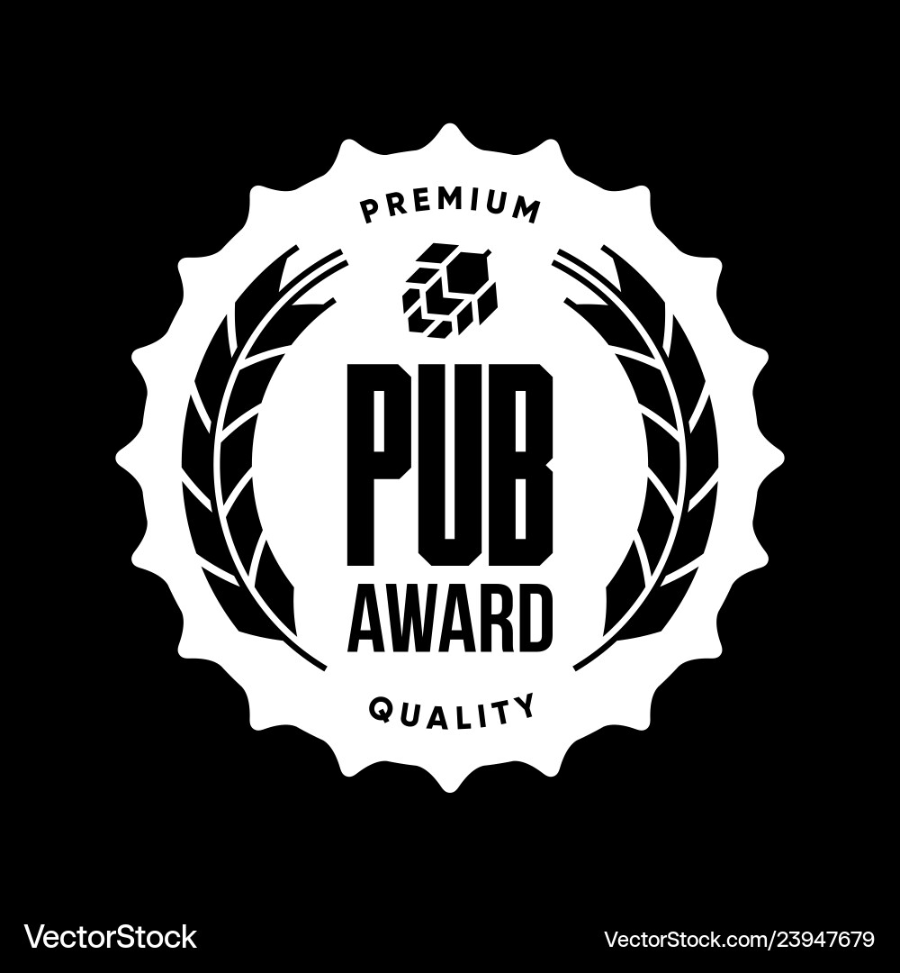 Modern craft beer drink logo sign for bar Vector Image