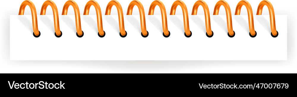 Notebook or journal binder spiral clipper Vector Image