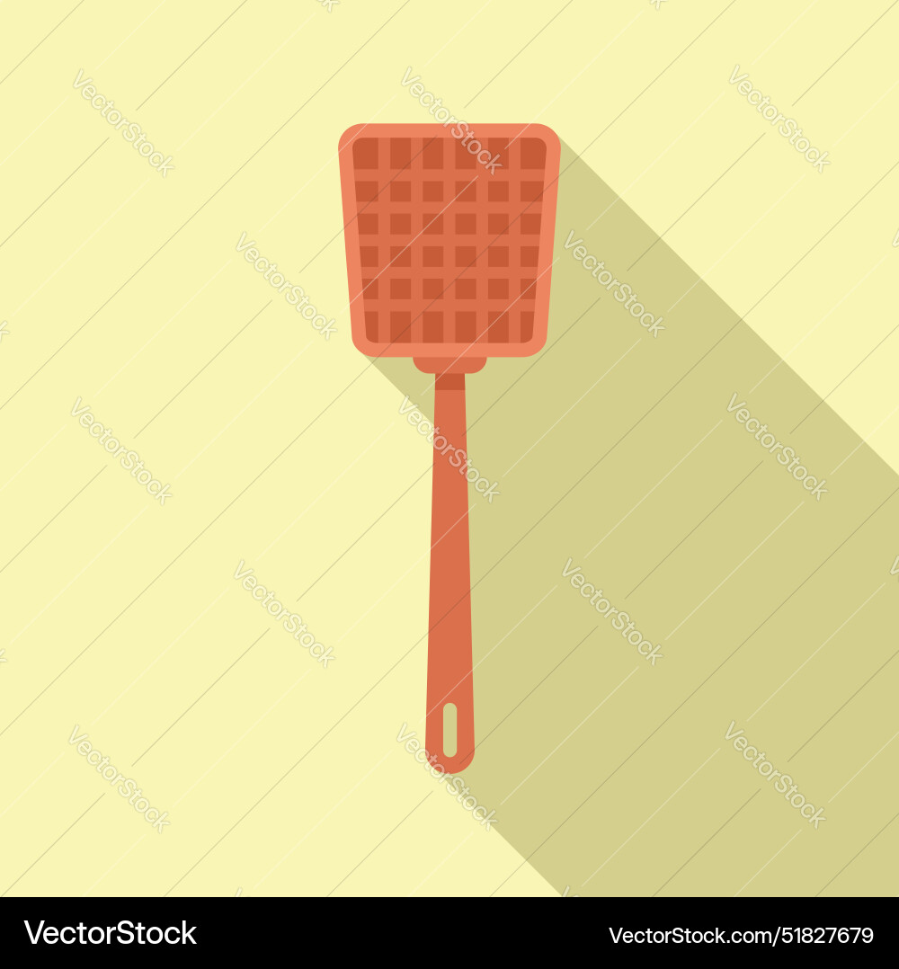 Plastic fly swatter standing up on light yellow Vector Image