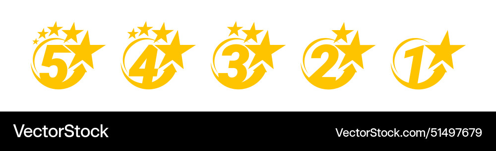 Star rating symbol or emblem Royalty Free Vector Image