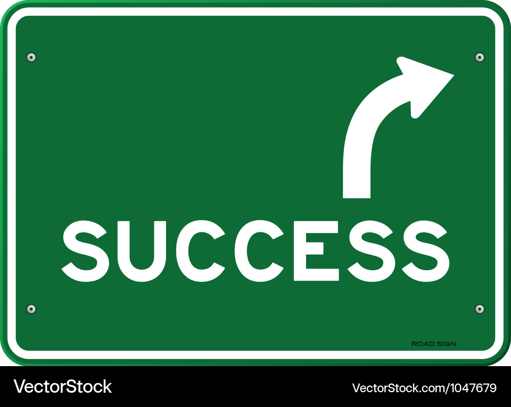 Success sign Royalty Free Vector Image - VectorStock