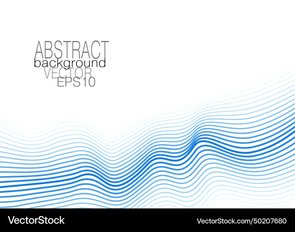 Blue wave pattern abstract squiggle curves design Vector Image