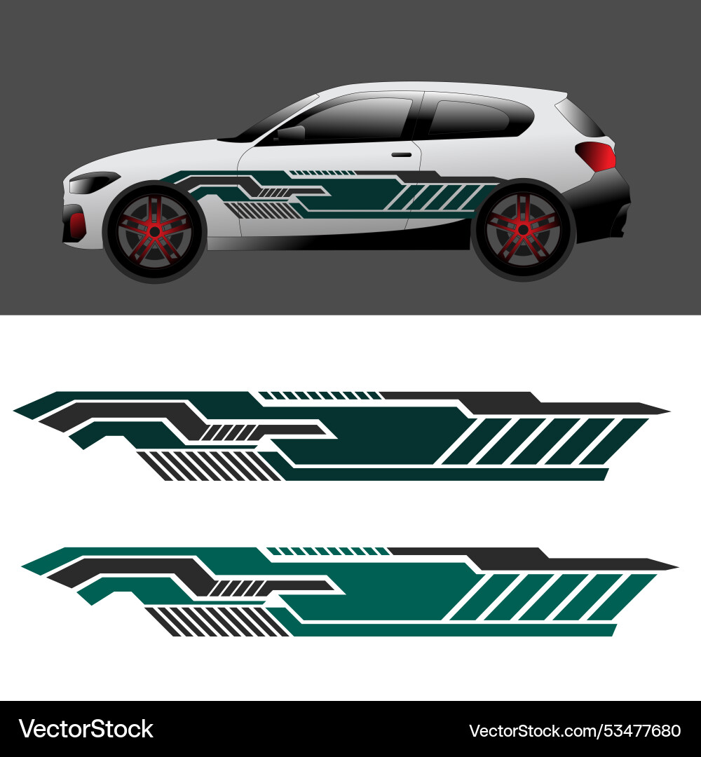 Car sticker template design Royalty Free Vector Image