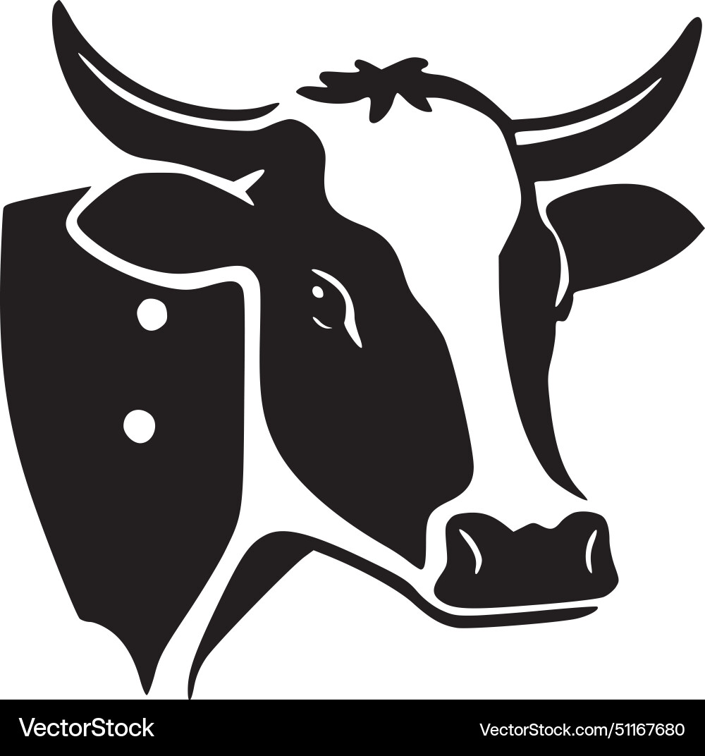 Cowhide - black and white isolated icon Royalty Free Vector